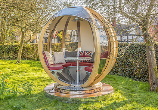 Rotating Pod Sphere Lounger Garden Room